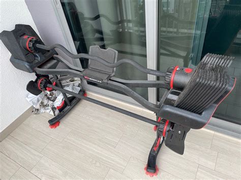 Bowflex Selecttech 2080 Barbell With Curl Bar And Media Rack Sports Equipment Exercise