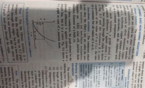 Phic And Non Ohmic Resis Resistance Since Its Valu Ohmic Resistors The