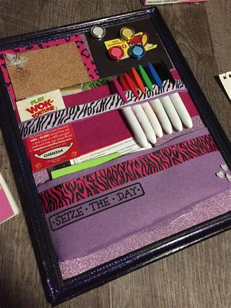 Picture Frame Organizer Clean Off Some Desk Space By Creating Pockets With Felt And Ribbon