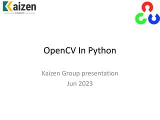 Open CV Library In Python Vahid Ebrahimian Pptx