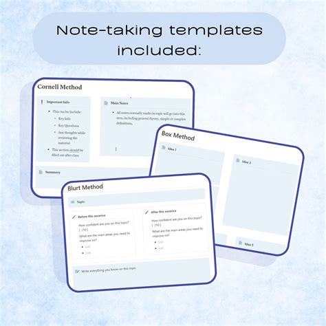 Notion Template College Student Note Taking And Revision Checklist