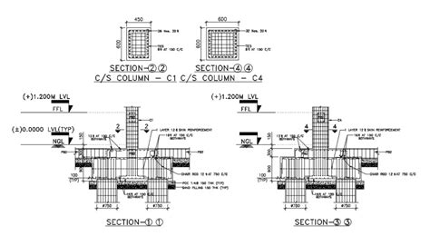 Beam Column Reinforcement Details Are Provided In This Autocad Dwg File