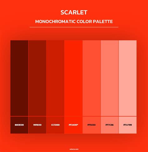 Scarlet Color Palettes
