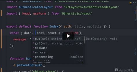 Lección 19 Utilizando El Form Helper Con React Laravel Inertia React