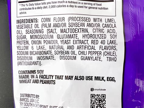 Takis Ingredients English