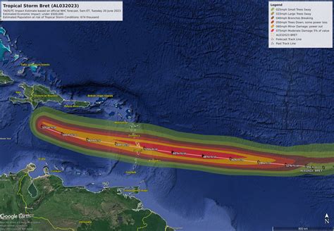 Tropicalstorm Bret Tuesday 20 June 2023 Enki Research