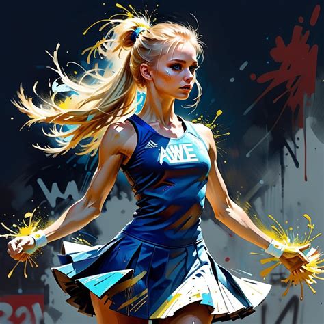 Blond Cheerleader Street Dance Ai Generated Artwork Nightcafe Creator