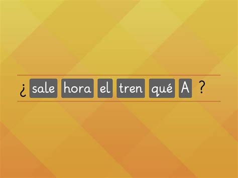 Pon Las Preguntas En Orden Unjumble