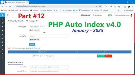 Auto Index Script v4.0 {2025} How to Add Multiple Files Using File Manage FM #12 | PHP Version 7 ...