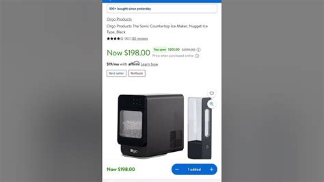 Deal 198 Orgo Products The Sonic Countertop Ice Maker Nugget Ice Type Black Youtube