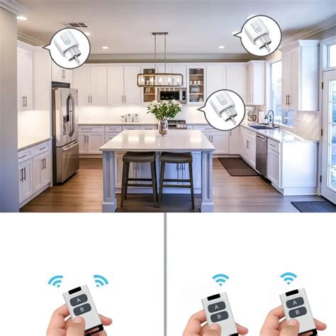 Universal Remote Control Mini Electrical Sockets 433mhz Rf Smart Plug 220v 15a Single Sockets