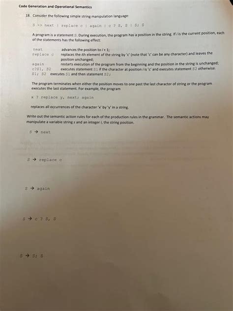 Solved Code Generation And Operational Semantics 18