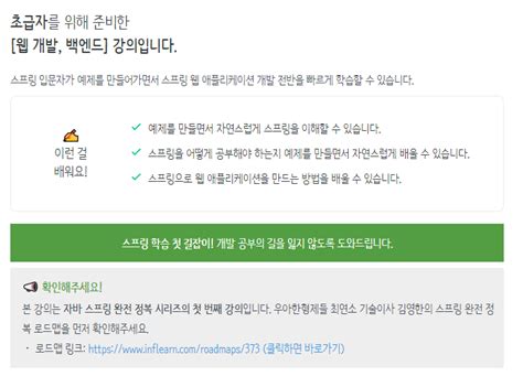 Spring Inflearn 스프링 입문 코드로 배우는 스프링 부트 웹 Mvc Db 접근 기술 강의 후기