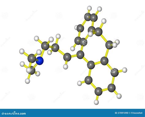 Amitriptyline Molecule Molecular Structures Dopamine Antagonists 3d