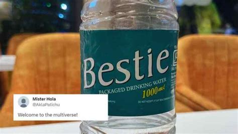 welcome to the multiverse x user finds misnamed bisleri bottle with