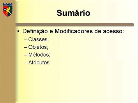 Classes Objetos Atributos E Mtodos JAVA Faculdade Mauricio