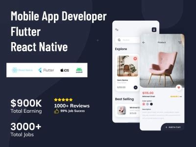 Ecommerce Mobile App IOS Android Mobile App Flutter Dart Upwork