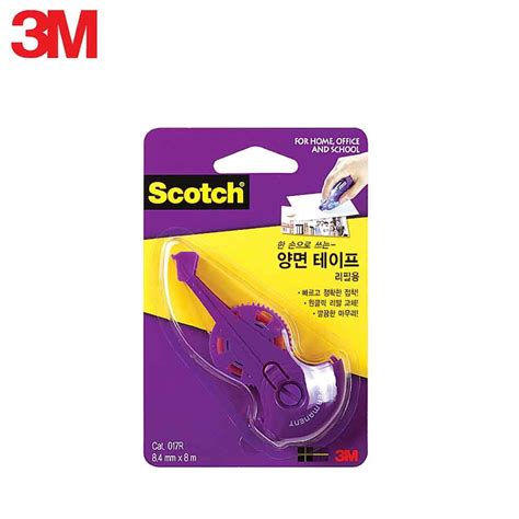 3m 한손으로 쓰는 양면 테이프 017r 리필 84mm X 8m 접착테이프 3m테이프 양면테이프 스카치테이프 몰딩양면
