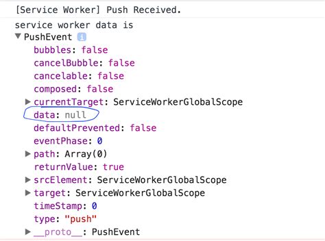 Javascript Why Is The Payload Lost From Fcm Push Notification Stack Overflow