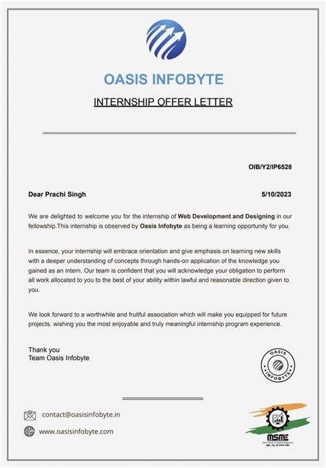 prachi singh on linkedin webdevelopment designing oasisinfobyte intern opportunity