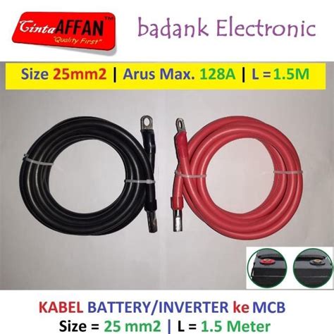 Jual Kabel 25 Mm2 Inverter Battery Ke Mcb Scc Panel Surya L 1 5 Meter Shopee Indonesia