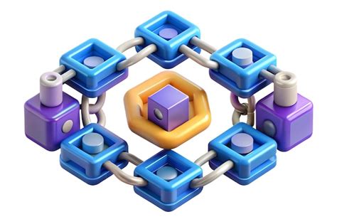 3d Ai Driven Blockchain Frame Concept With Secure Digital Connections Technology Symbolism On A