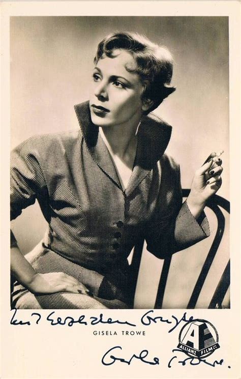 Gisela Trowe 1922 2010 Autogramm Signiert Vintage Foto 9x14c Gebraucht