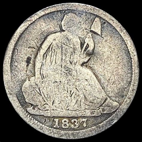 1837 Seated Liberty Dime No Stars Nicely Circulated Sold At Auction On