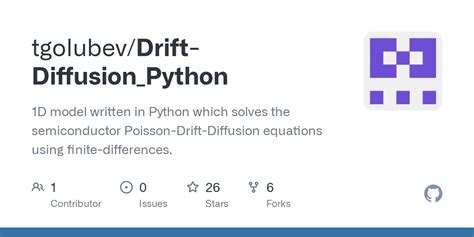 GitHub Tgolubev Drift Diffusion Python D Model Written In Python Which Solves The