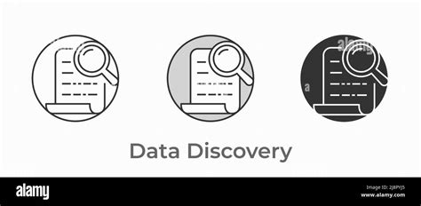 Data Discovery Icon Black Vector Illustration Isolated On White