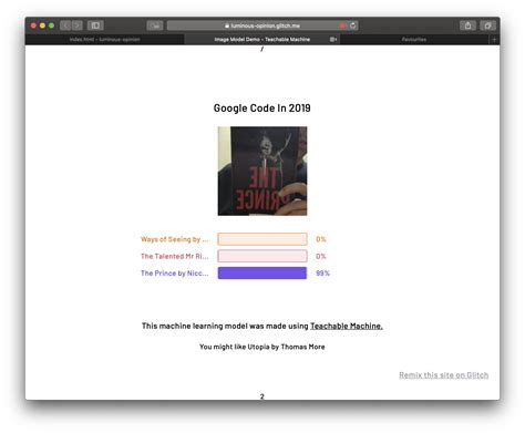 Image Classifier With Teachable Machines