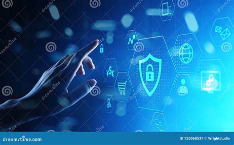 Cyber Protection Data Security Internet Privacy Internet Technology Concept On Virtual Screen