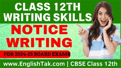 Notice Writing Format Examples Topics And Exercises 8th 11th 12th