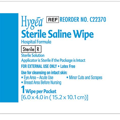 Hygea® Sterile Saline Wipe Pdi Healthcare