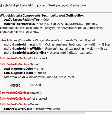 OutlinedBox For TextInputEditText Attribute Android Style Not Found Stack Overflow