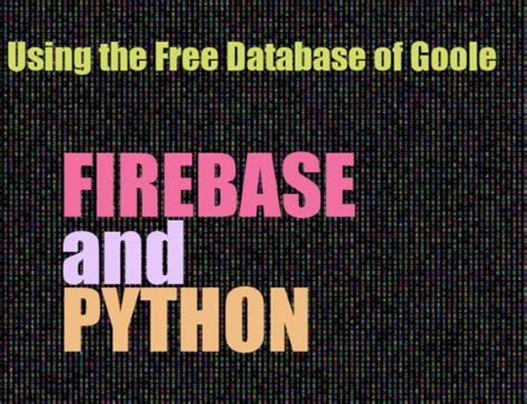 Firebase Python Programming