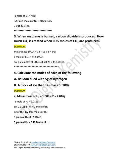 SOLUTION: 9th class chemistry chapter 1 numericals - Studypool