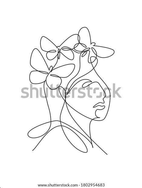 One Continuous Line Drawing Sexy Woman Stock Vector Royalty Free Shutterstock