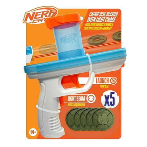 Nerf Catnip Blaster With Catnip Discs Cat Toy Batteries Not Included