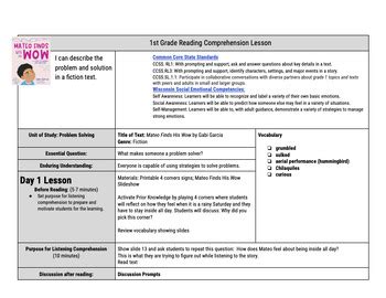 1st Grade Problem And Solution SEL Lesson By Bones For Winston TPT
