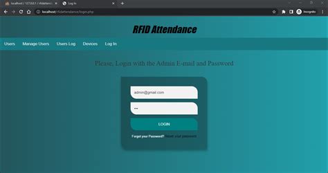 IoT RFID Attendance System Based On ESP And PHP Mysql