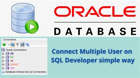 how to connect multiple user in oracle sql developer youtube