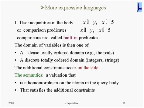 Query Languages Equivalence Containment Conjunctive Queries Cqs More