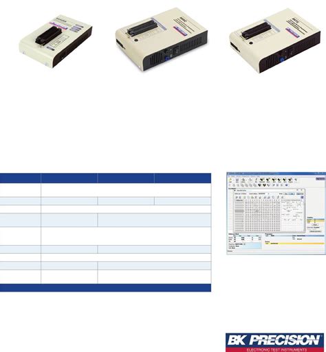 device programmer data sheet datasheet by bandk precision digi key electronics