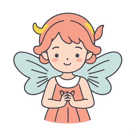 유아 를 위한 귀여운 요정 책 터 일러스트레이션 프리미엄 Ai 생성 벡터
