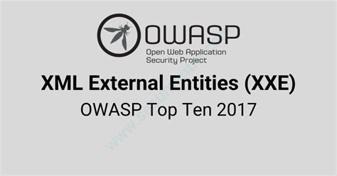 Owasp Top Ten Xml External Entities Xxe App Security Mantra