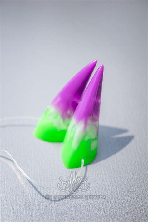 Genderqueer Pride Resin Cast Chibi Horns Monster Demon Dragon Oni Horns For Costume