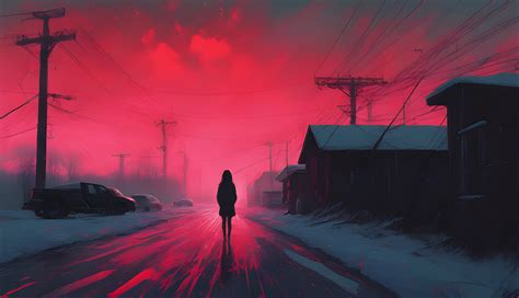 1336x768 Resolution Alone Walking In Red Sunset Hd Laptop Wallpaper Wallpapers Den