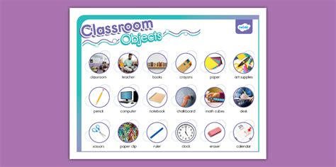 Classroom Objects Word Mat Teacher Made Twinkl
