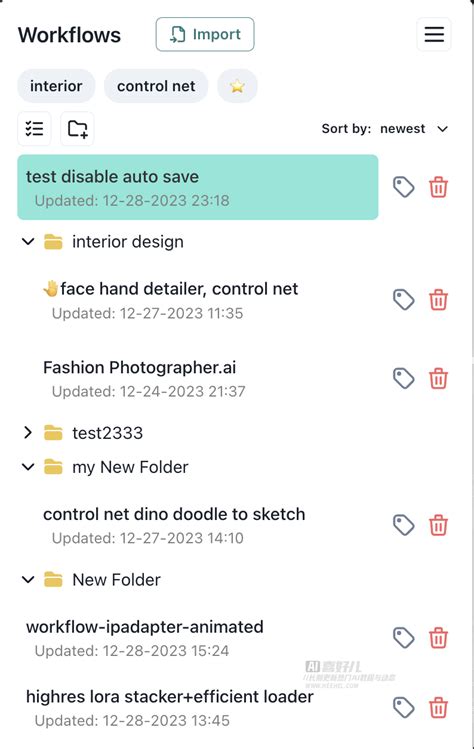 ComfyUI 工作流程管理插件1.1.0版本：workspace-manager（工作区管理器）下载安装使用教程 - 喜好儿网